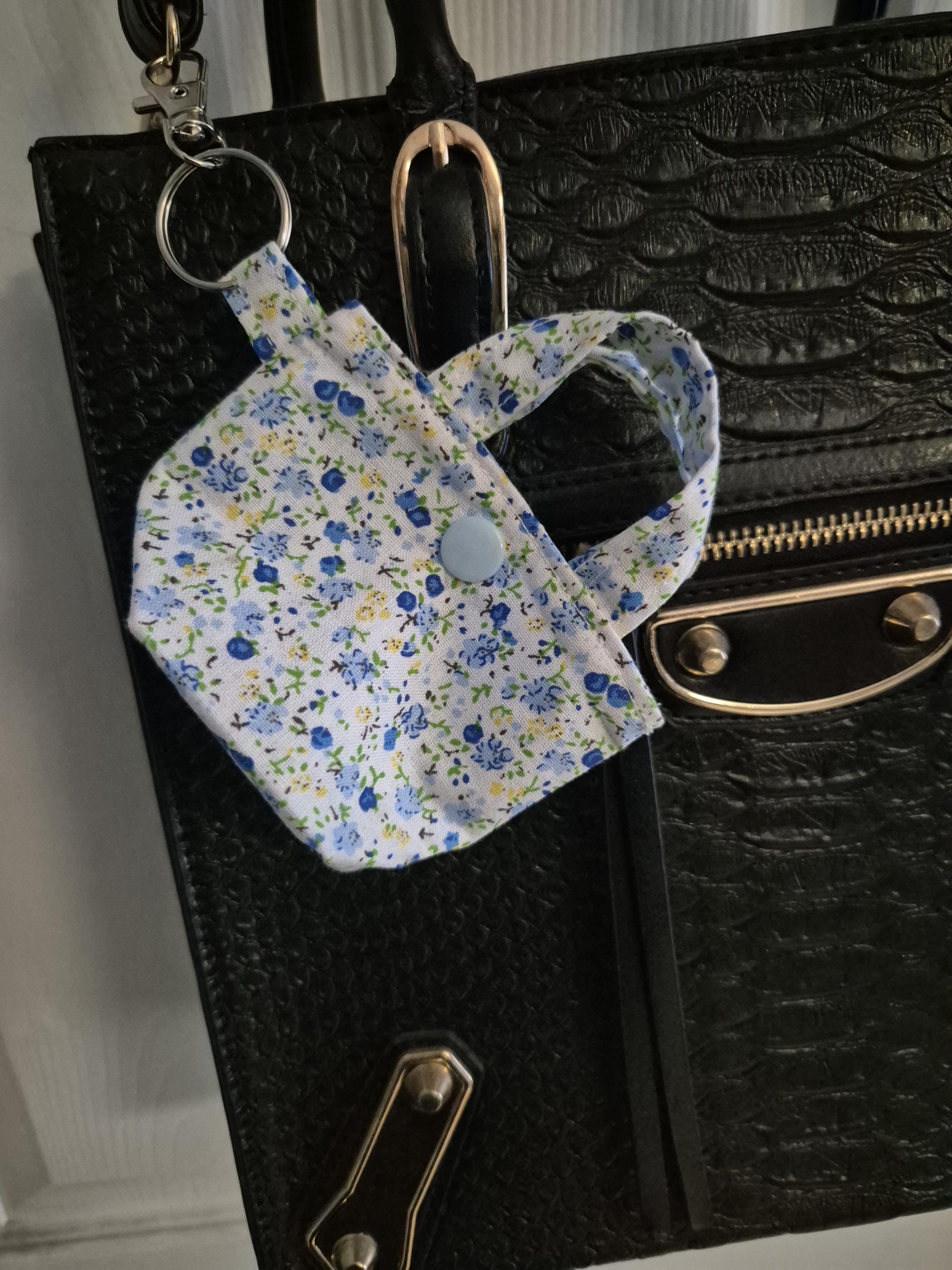 Handmade Mini Tote Bag Key Chain-fabric Bag Charm - Etsy UK