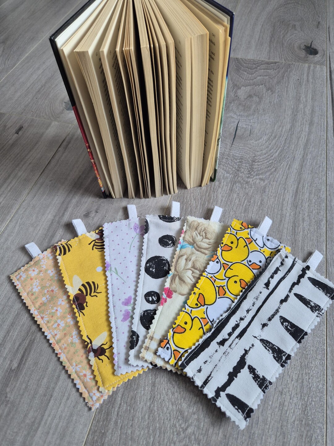 Handmade Fabric Bookmarks, Cute & Reusable Page Markers, Gift for Book ...