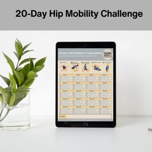 20 Day Hip Mobility Challenge Printable Interactive PDF Easy Mobility Routine, Beginner Dynamic ...