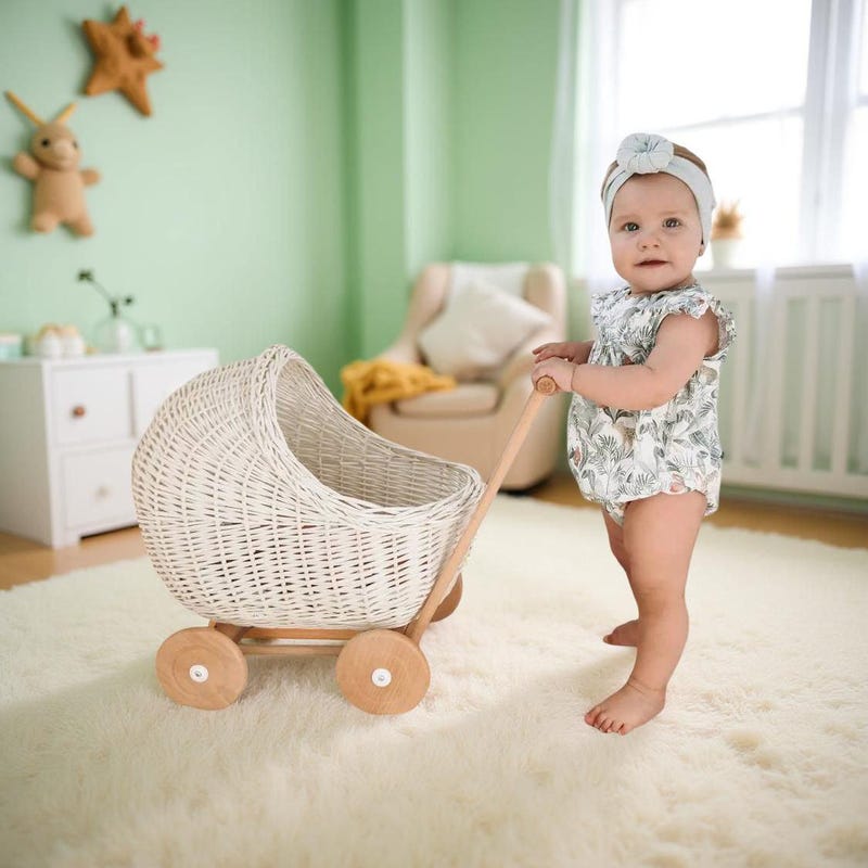 Wicker Doll Pram - Etsy