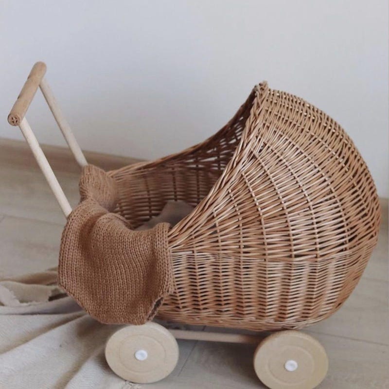 Wicker Doll Pram - Etsy