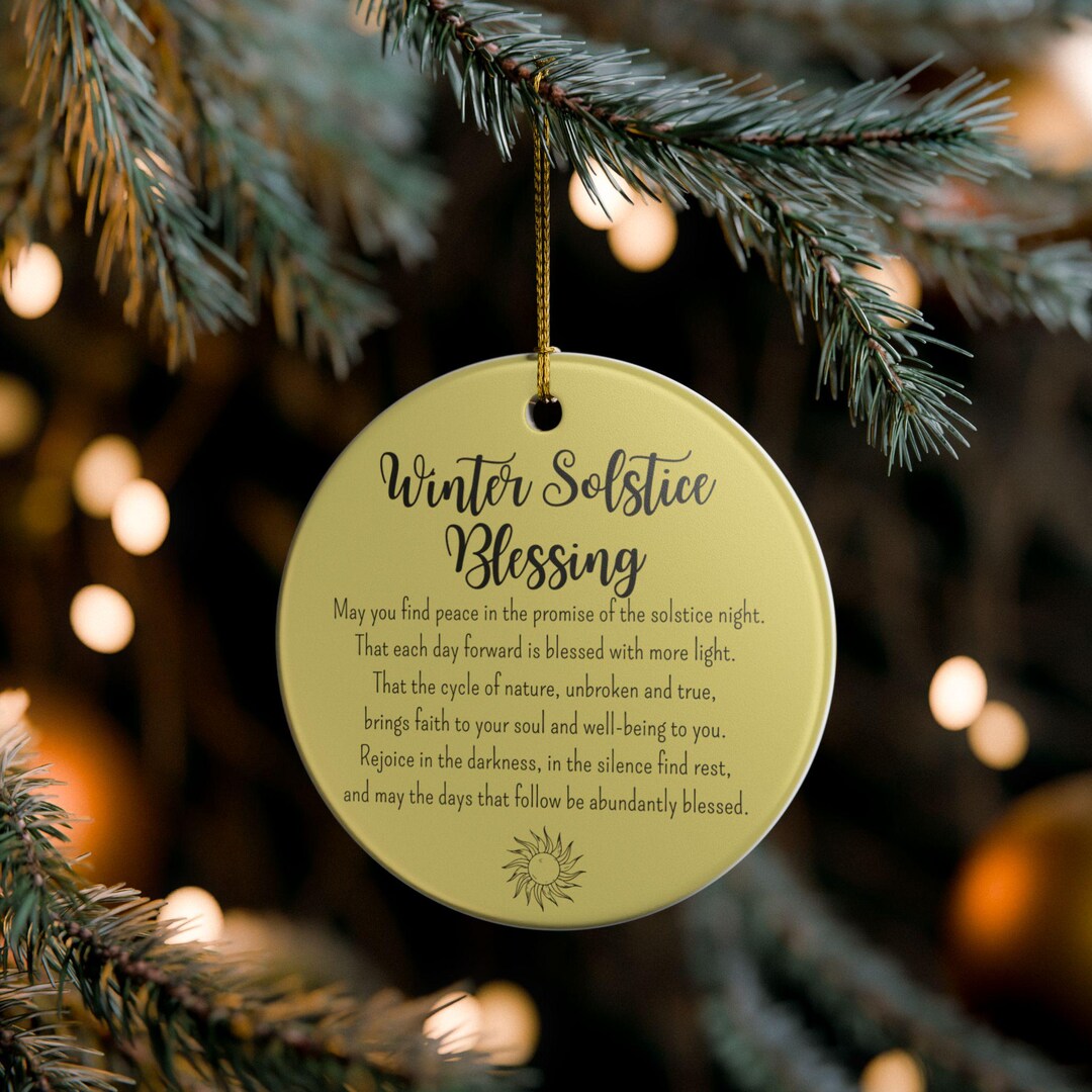 Winter Solstice Blessing Ornament Yule Celebration Holiday Decor ...