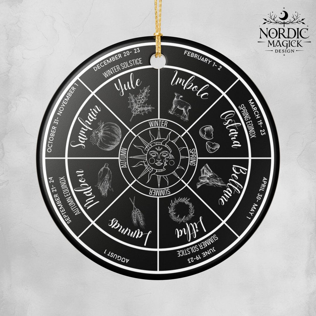 Witches Wheel of the Year Ornament | Pagan Home Decor, Wiccan Homeware ...
