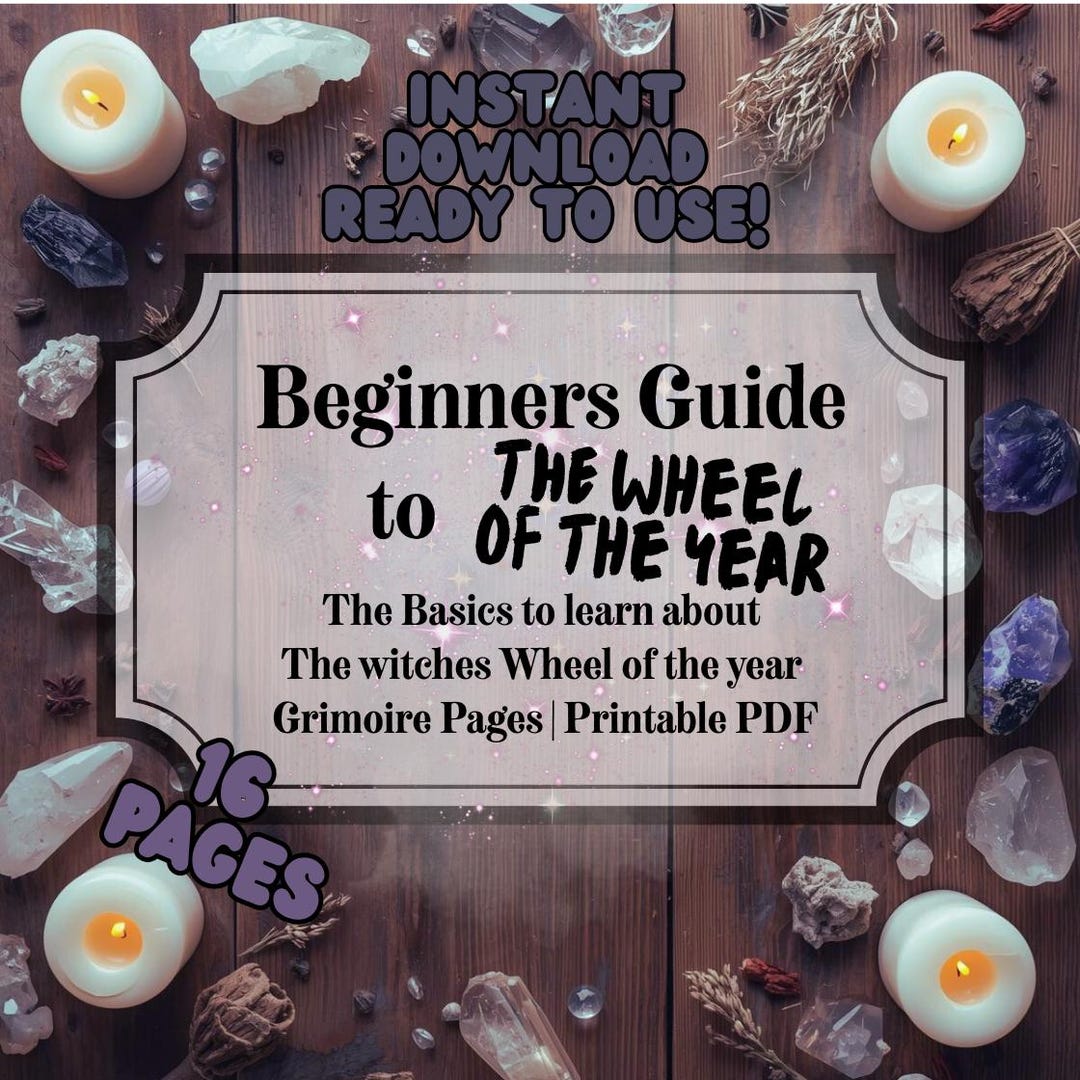 Witches Wheel of the Year Printable Guide | Digital Download PDF Sabbat ...