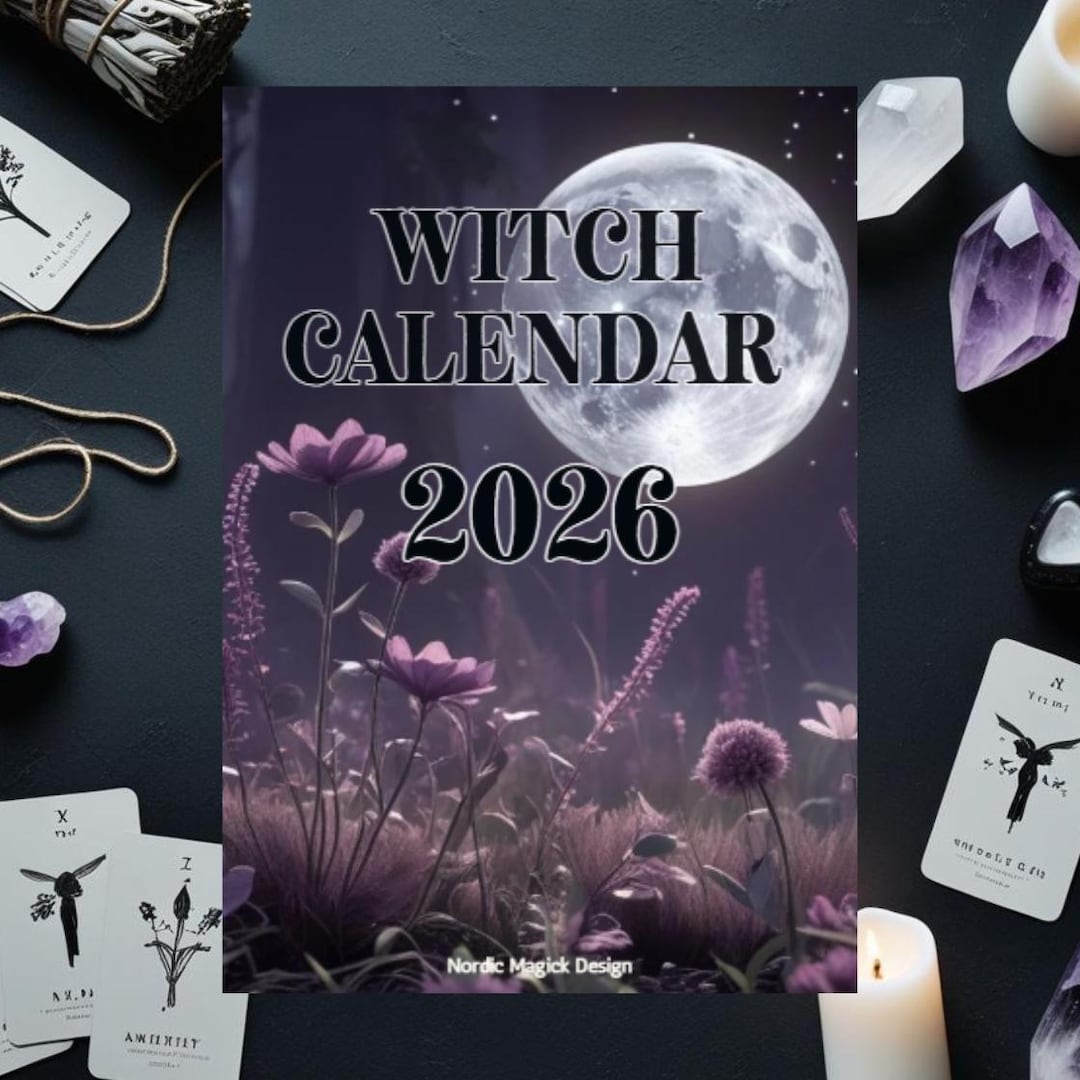 Witchy Calendar 2026 | Printable Calender Beginner Witch, Witchcraft ...