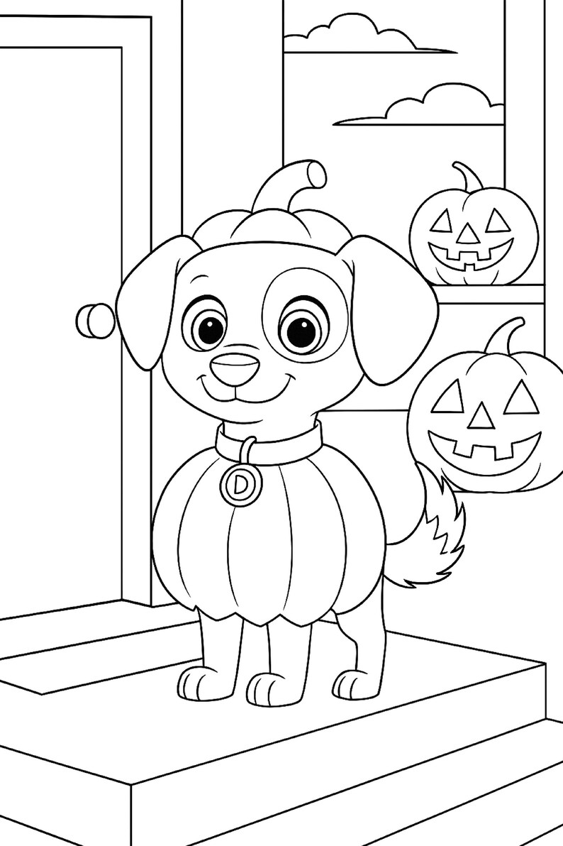 Spooky Halloween Night Coloring Book for Kids: Dolito's Printable Fun ...