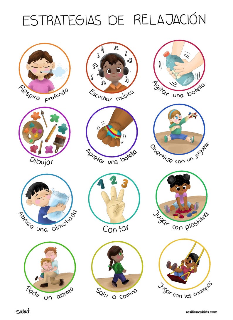 Calming Strategies for Kids Poster- Spanish - Etsy