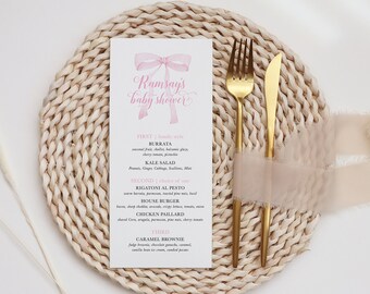 Pink Bow Sip and See Invitation - Etsy