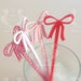 Fancy Pink Bow Drink Stirrers Girl Baby Shower Cocktail Stirrers ...