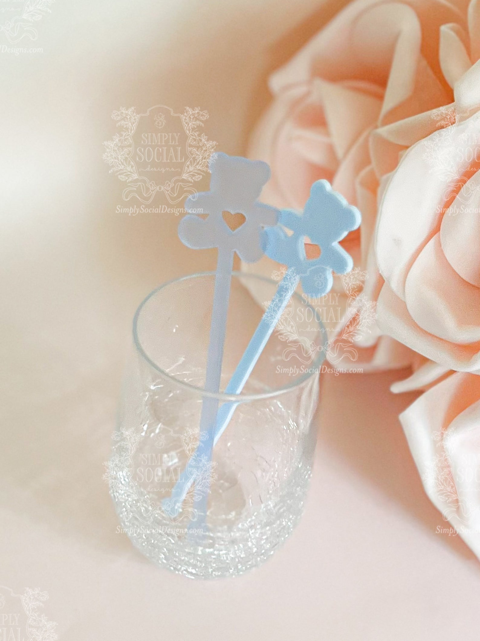 Teddy Bear Drink Stirrers – Baby Shower Acrylic Swizzle Sticks - Etsy