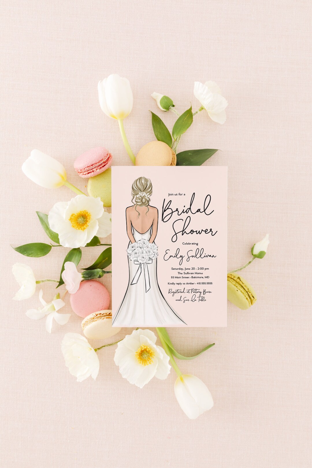 Custom Bridal Shower Invitations: Brunch & Bubbly (digital File) - Etsy