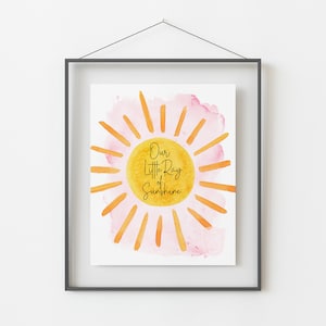 Sunshine Nursery Wall Art - Our Little Ray of Sunshine Printable 8x10 ...