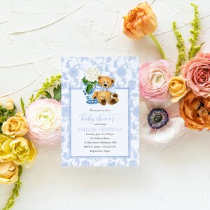 Ginger Jar Baby Shower Invitations Boy Teddy Bear Invites | Etsy