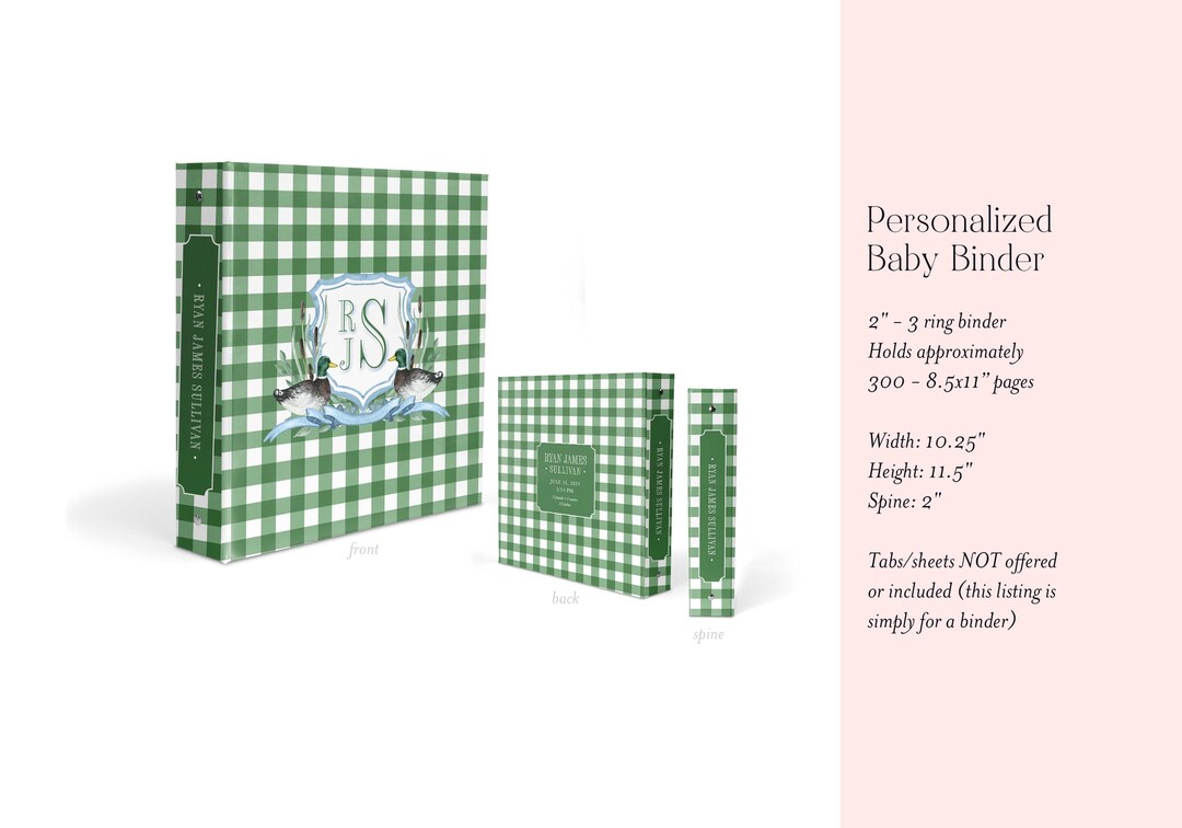 Mallard Duck Baby Book Binder: Personalized Newborn Memory Book - Etsy