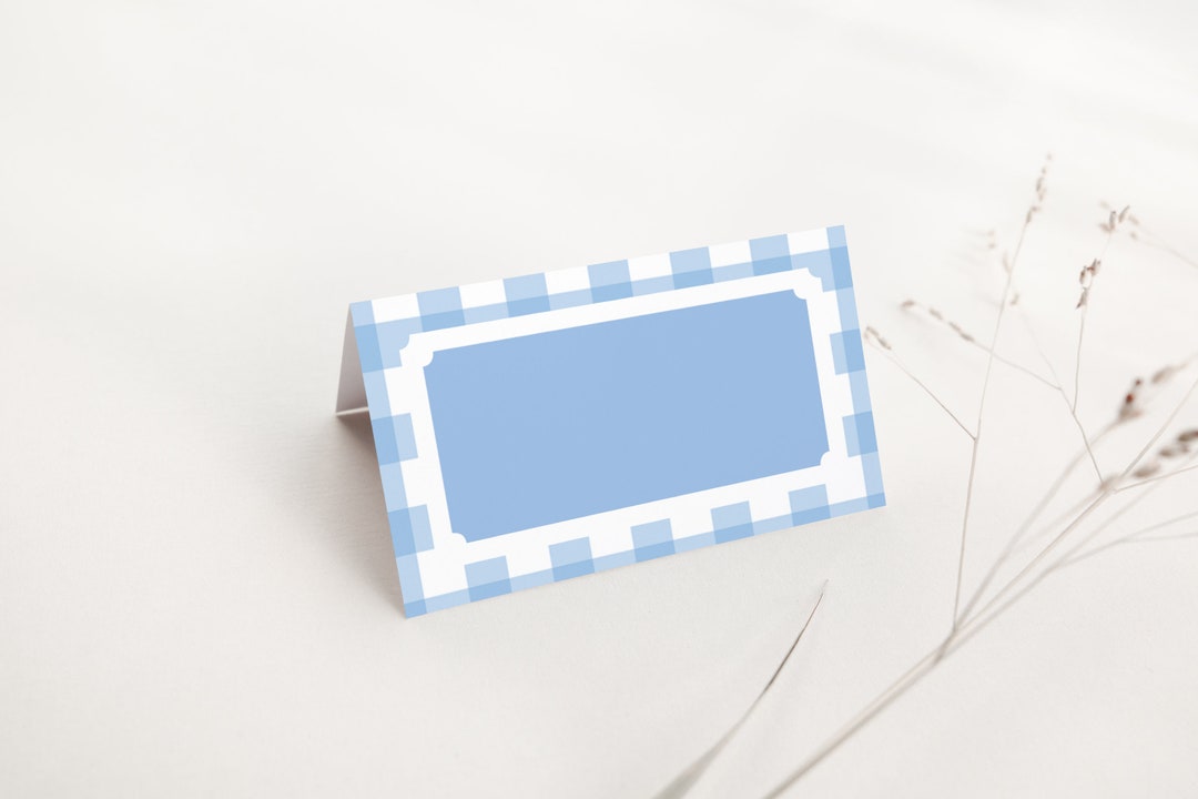 INSTANT DOWNLOAD Printable Buffet Food Tent Label - Foldover - Blue ...