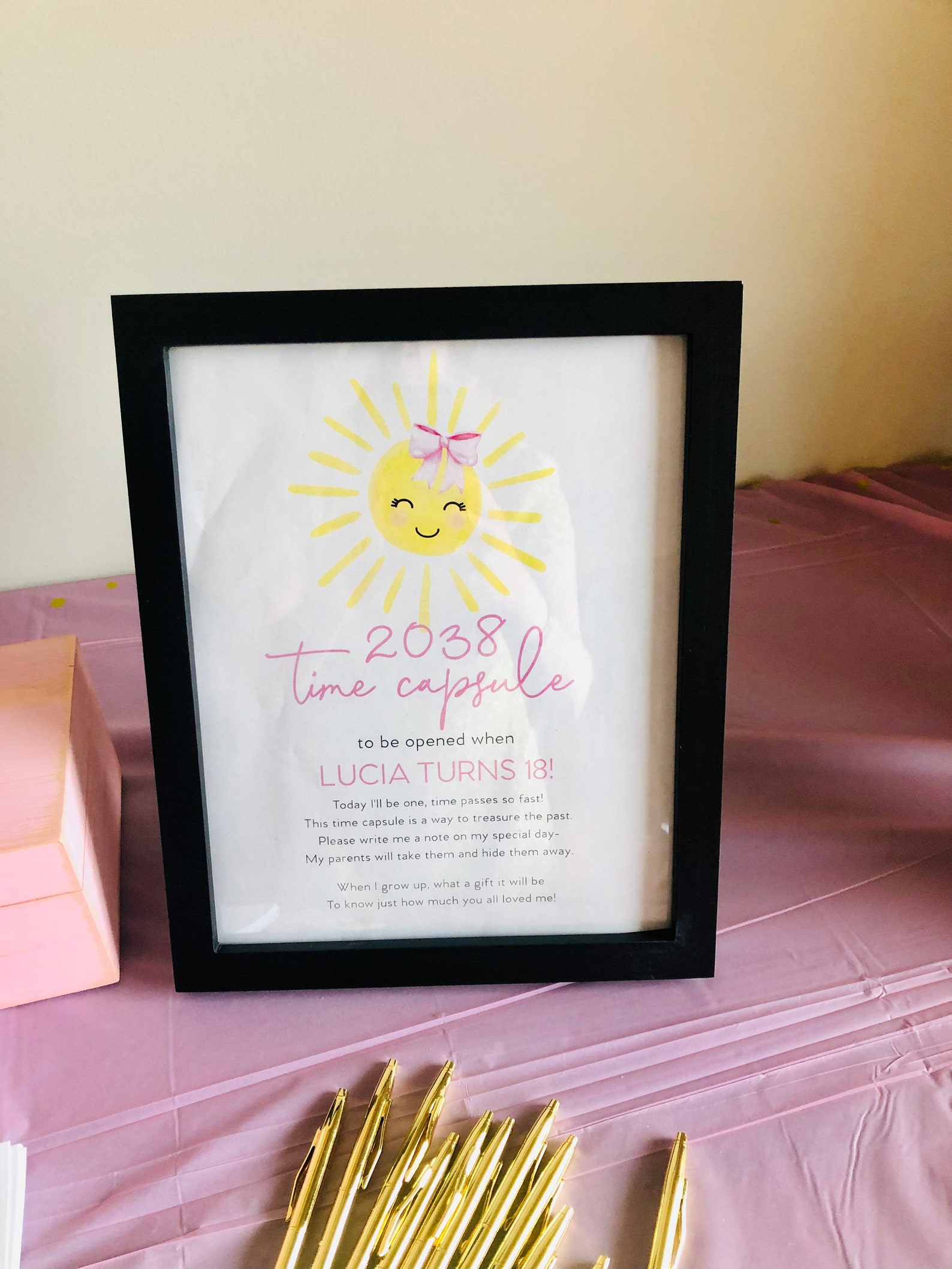 Time Capsule Printables for First Birthday Party Sunshine | Etsy