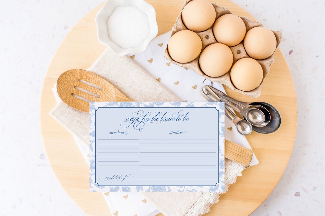 INSTANT DOWNLOAD Chinoiserie Recipe Card Recipe for the - Etsy