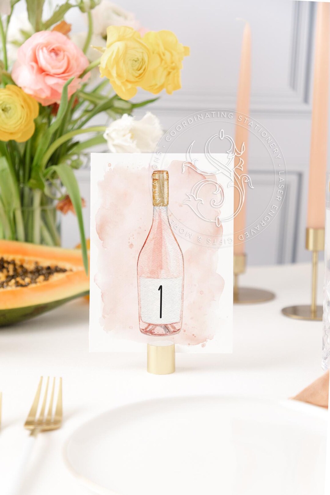Printable Table Numbers - Bridal Shower Table Signs - Bridal Luncheon ...