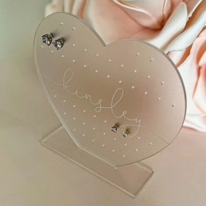 Earring Holder for Girl, Earring Stand, Personalized Kids Gift, Frosted ...