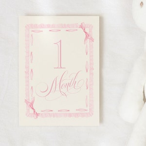 Baby Girl Milestone Cards Baby Gift New Mom Gift Ideas Baby Shower Baby ...