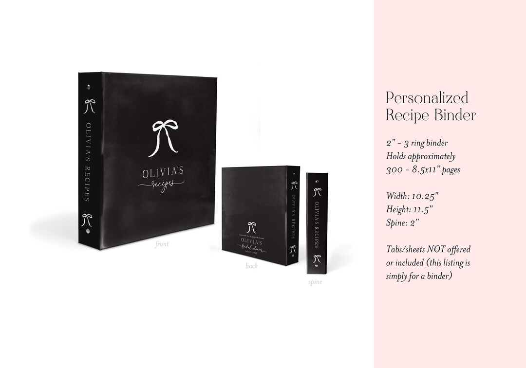 Recipe Book Binder, Tying the Knot Bridal Shower, Recipes for Bride to ...