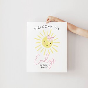 Sunshine Welcome Sign - Sunshine Birthday Sign - Our Little Sunshine ...