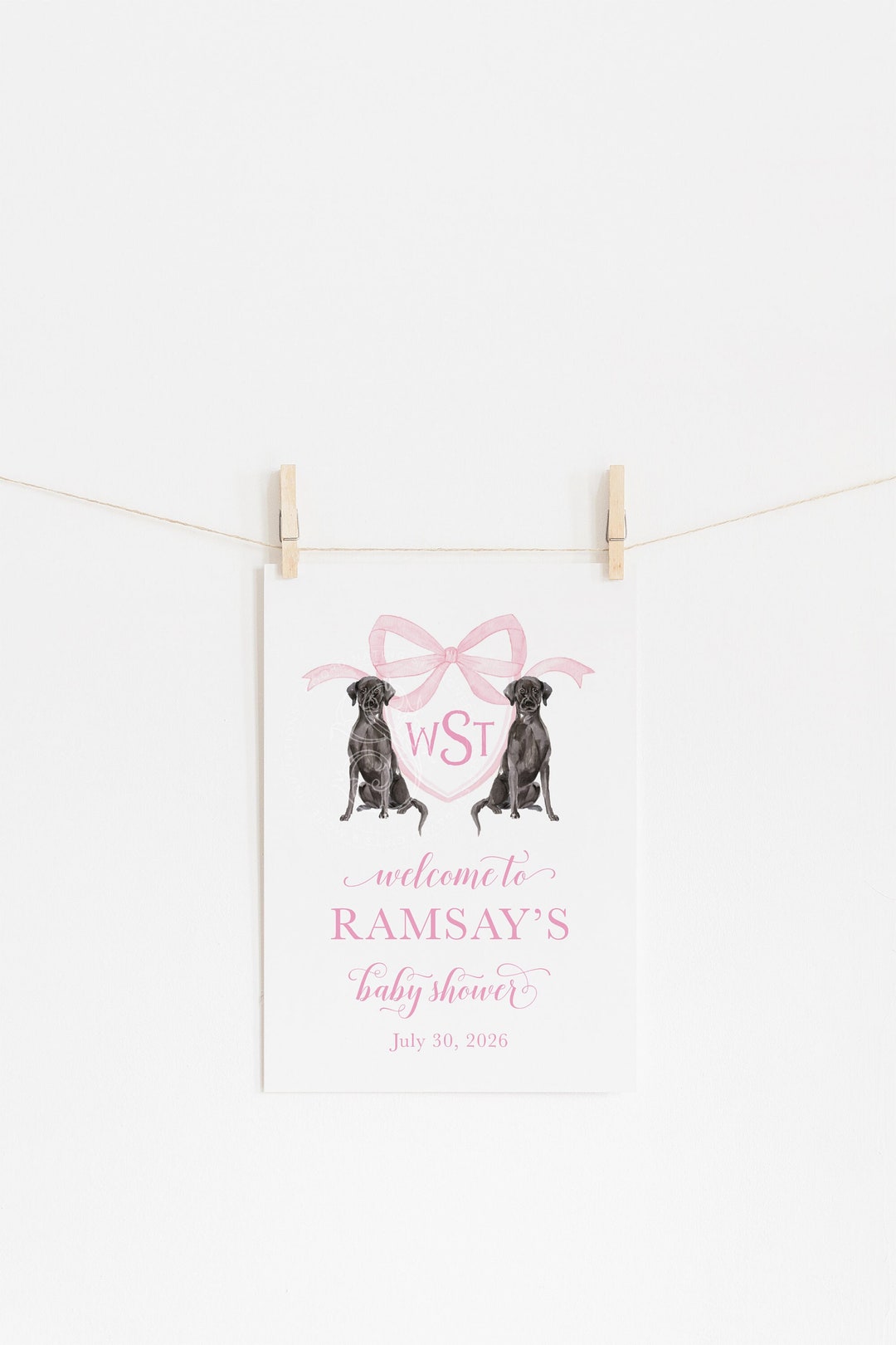 Girl Baby Shower Welcome Sign - Girl Baby Sprinkle Sign - Black ...
