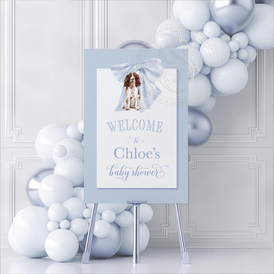 Boy Baby Shower Welcome Sign - Baby Boy Sprinkle Sign - Springer ...