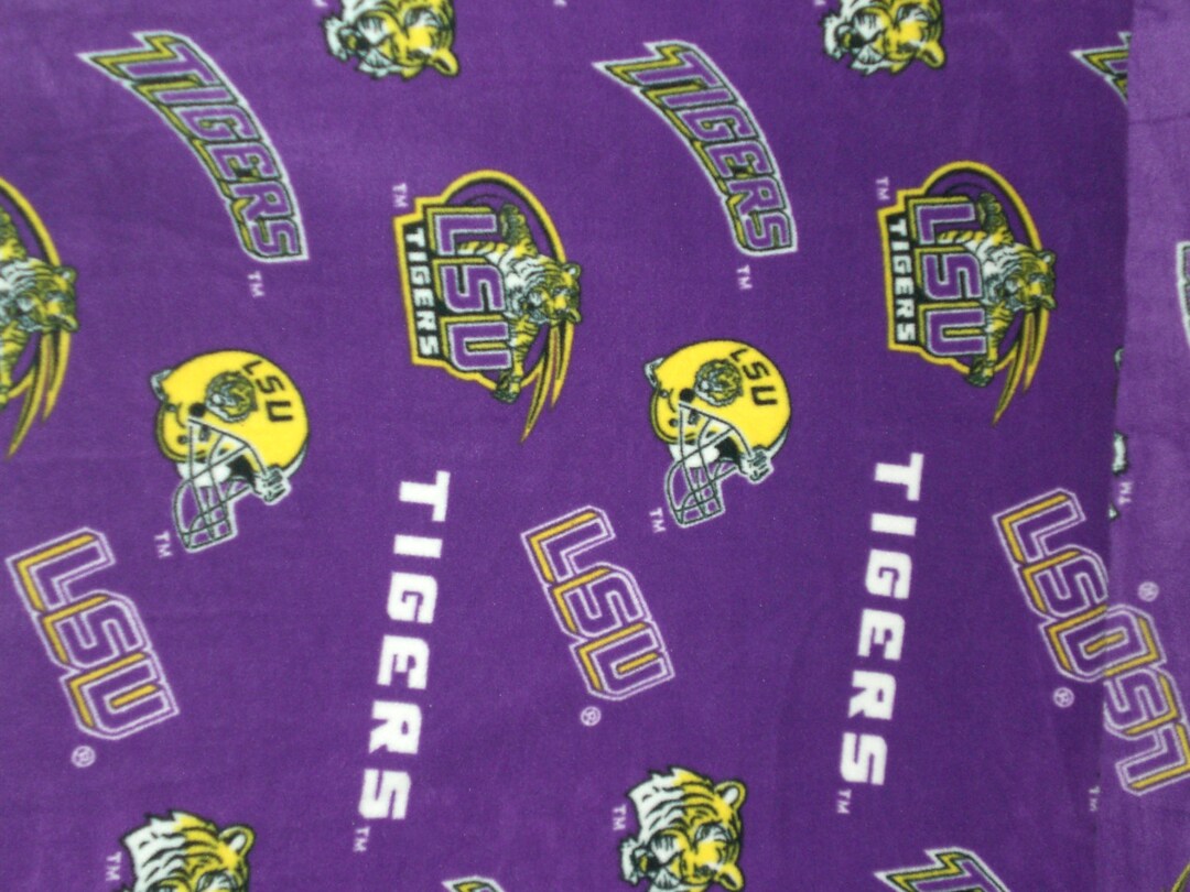 LSU Purple Print Fleece Ruana - Made to Order - Many Other Patterns to ...