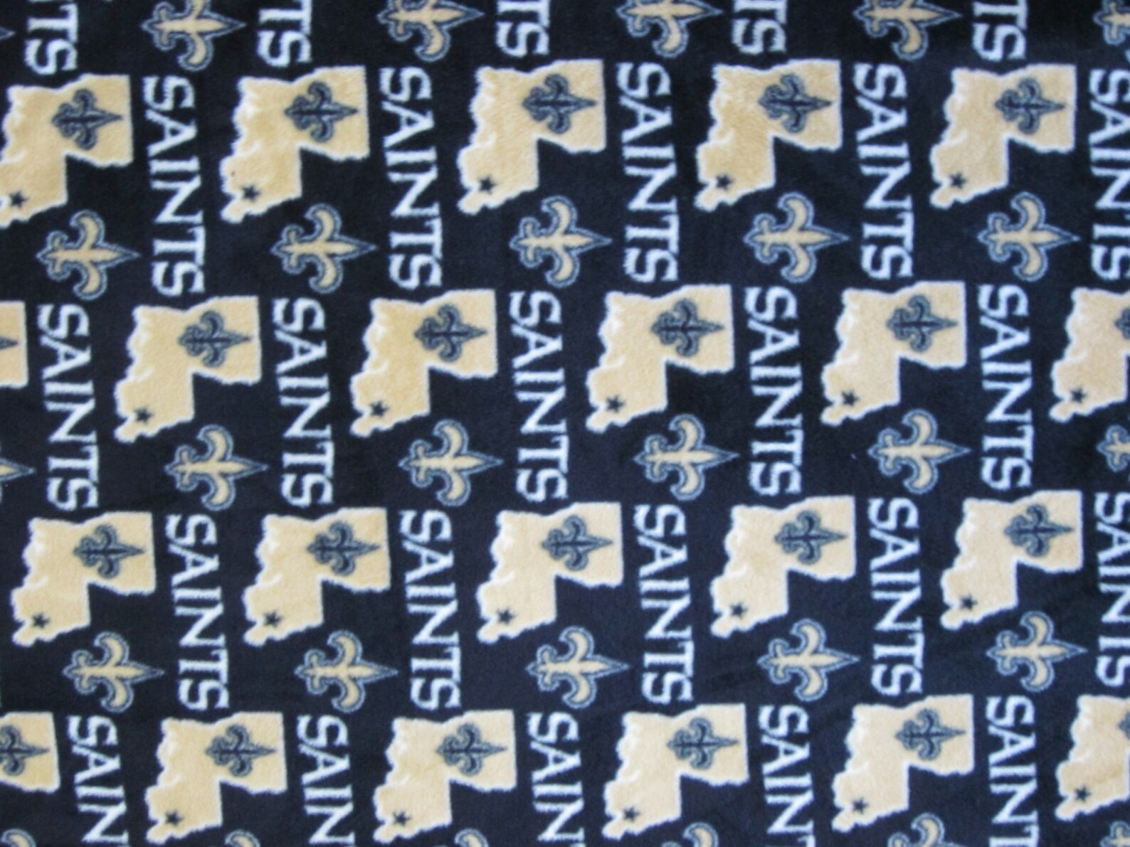 New Orleans SAINTS Patterns Fleece Ruana Go Saints Made - Etsy