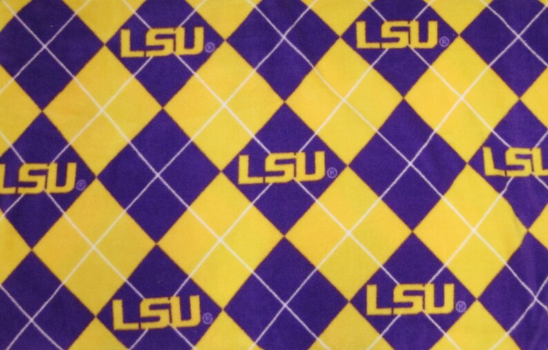 LSU Tiger Fleece Scarf or Seven Other Patterns to Choose From | Etsy