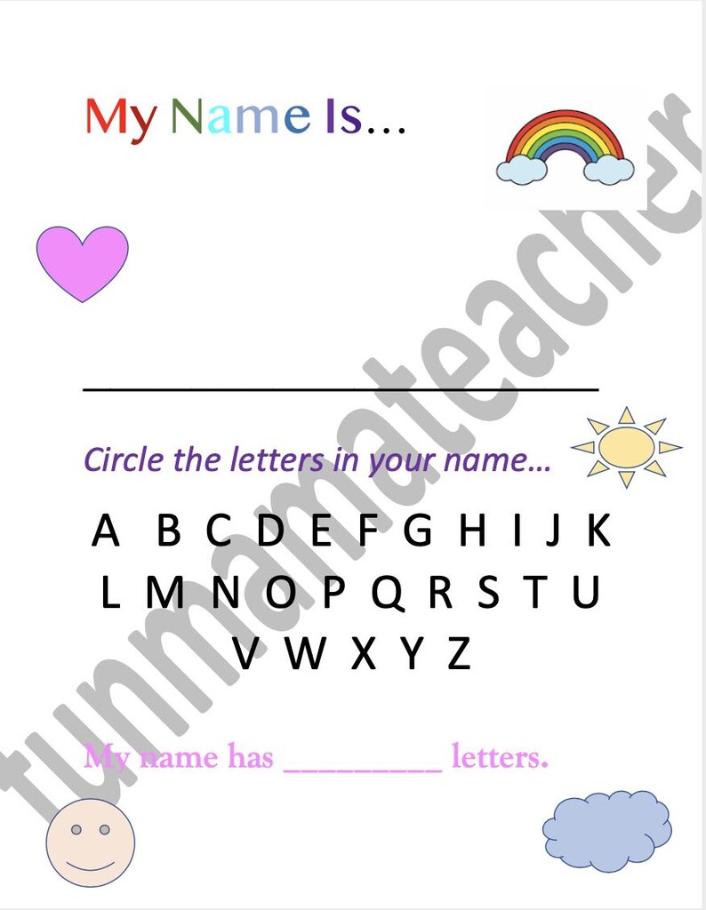 Morning Routine Worksheet, Prek Kindergarten Morning Work, My Name Is ...