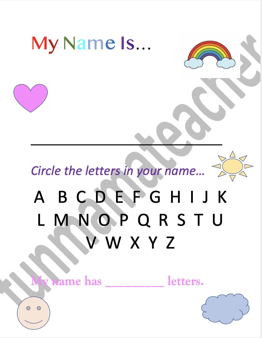 Morning Routine Worksheet, Prek Kindergarten Morning Work, My Name Is ...