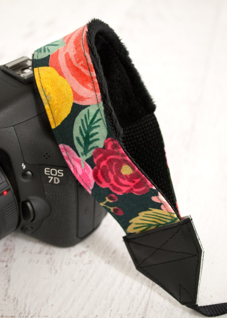 Camera Strap DSLR Neck and Wrist Straps Juliet on Dark | Etsy