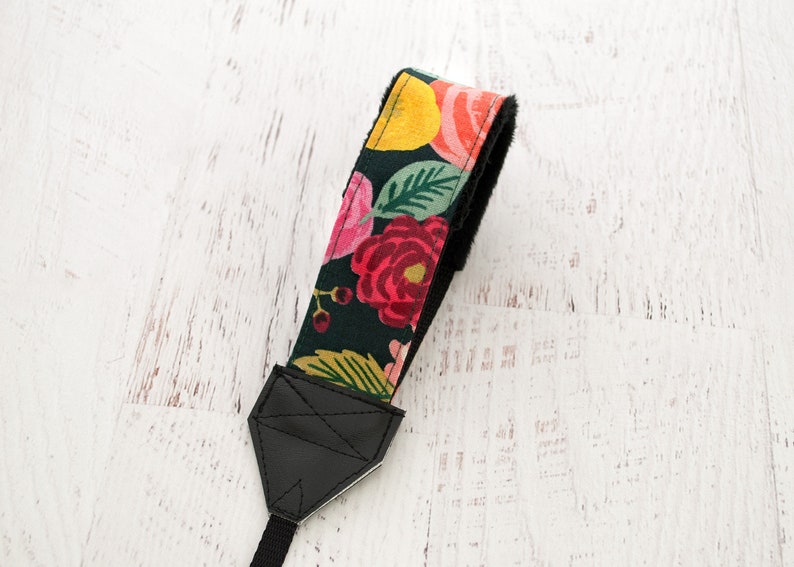 Camera Strap DSLR Neck and Wrist Straps Juliet on Dark | Etsy