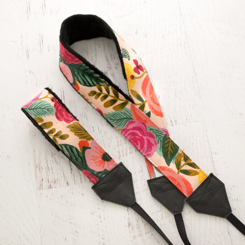 Camera Strap DSLR Neck and Wrist Straps Juliet on Blush | Etsy