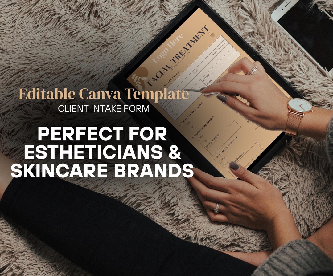 Esthetician Client Intake Form Canva Template | Editable Consent Forms ...