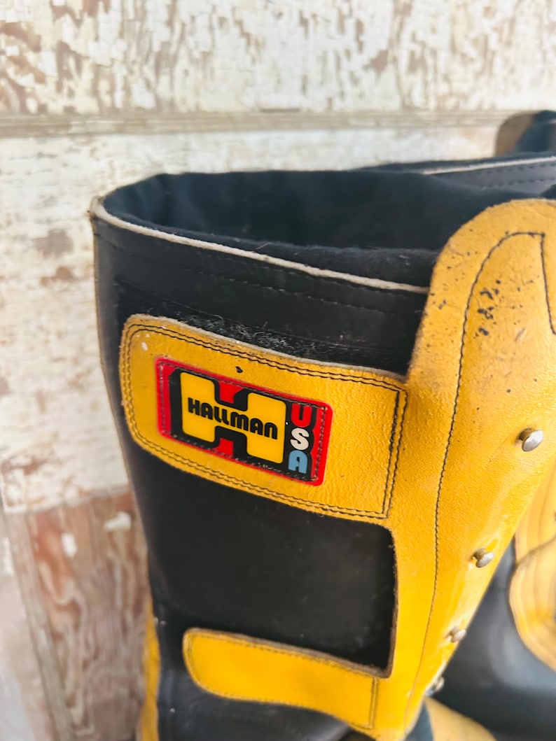 Vintage Hallman USA Motorcross Boots Shoes Clothing Clothes Racing Size ...
