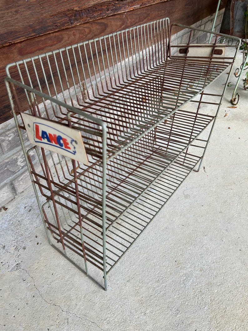 Vintage LANCE Country General Store Metal Display Rack Cracker Snack ...