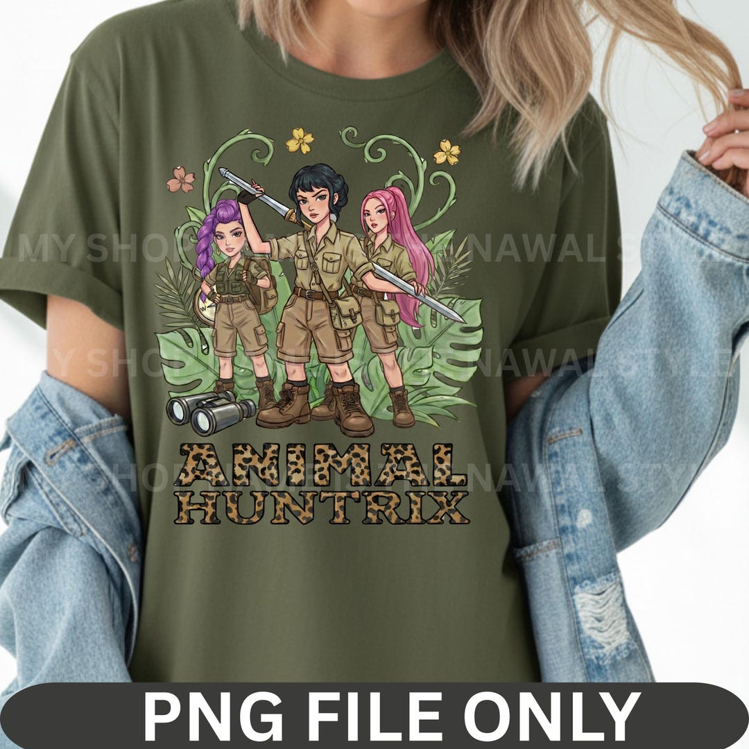 Animal Huntrix PNG & Kpop Fan Art - Demons Hunter Saja Girls Digital ...