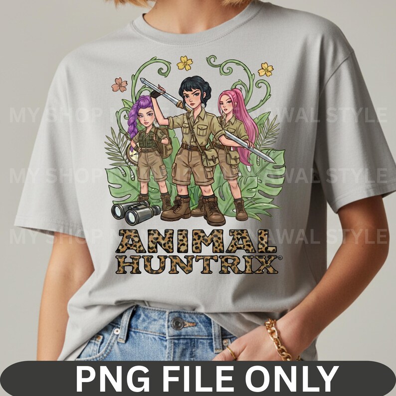 Animal Huntrix PNG & Kpop Fan Art - Demons Hunter Saja Girls Digital ...