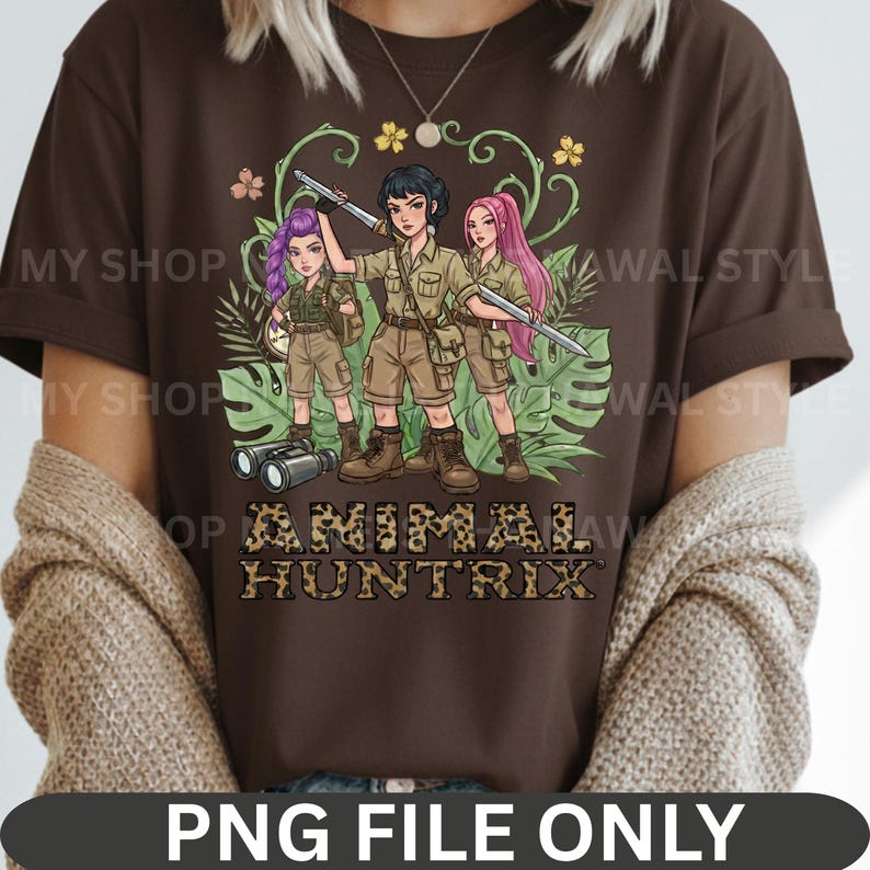 Animal Huntrix PNG & Kpop Fan Art - Demons Hunter Saja Girls Digital ...