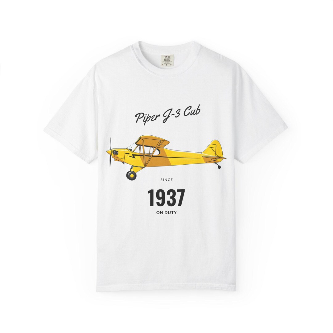 Vintage Aviation T-shirt for Airplane Enthusiasts, Piper J-3 Cub Shirt ...