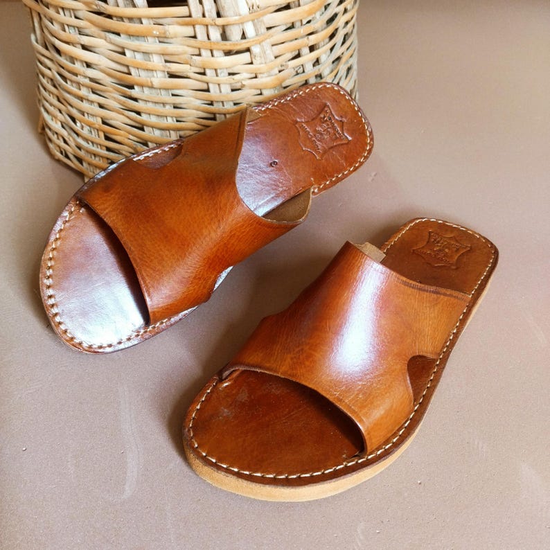 Handmade Moroccan Leather Sandals for Men: Classic Comfort in Genuine ...