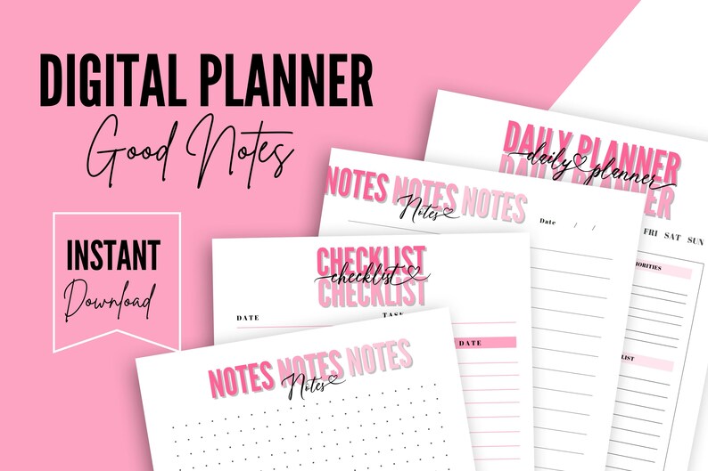 Digital Planner for Goodnotes | Minimalist iPad Planner | Daily, Weekly ...