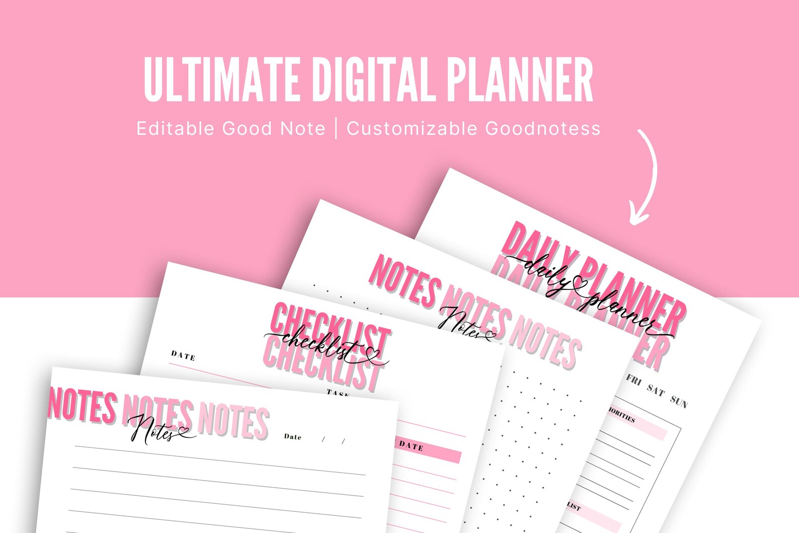 Digital Planner for Goodnotes | Minimalist iPad Planner | Daily, Weekly ...