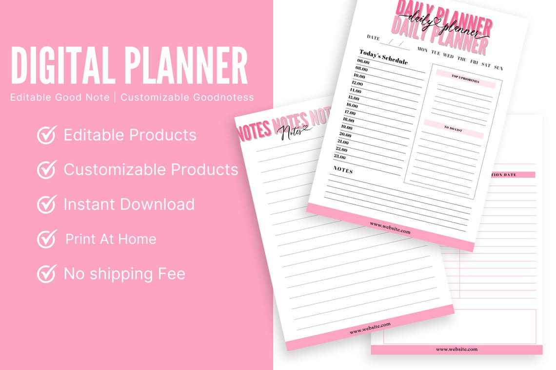 Digital Planner for Goodnotes | Minimalist iPad Planner | Daily, Weekly ...