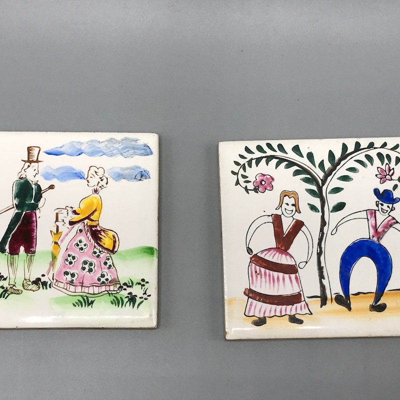 Folk Art Tiles - Etsy