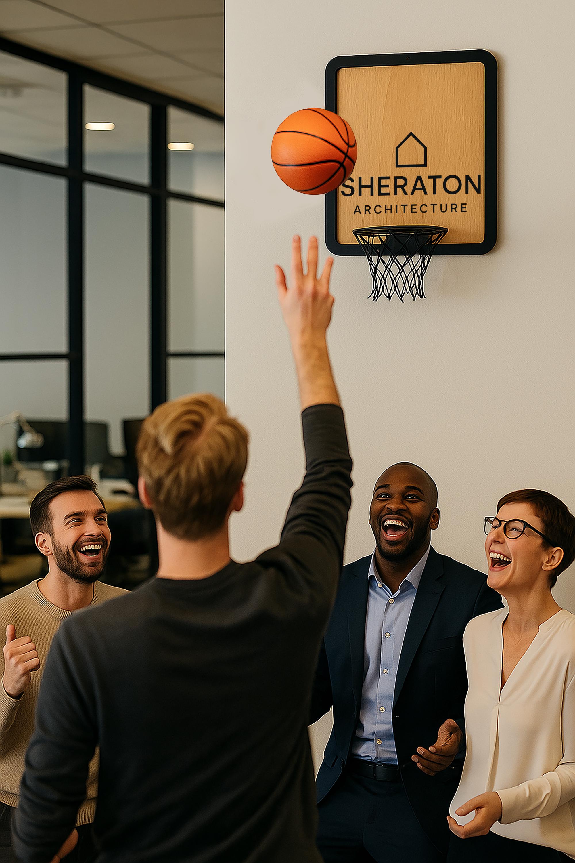 Custom Basketball Hoop: Personalized Office Game Room Decor, Beech Wood ...