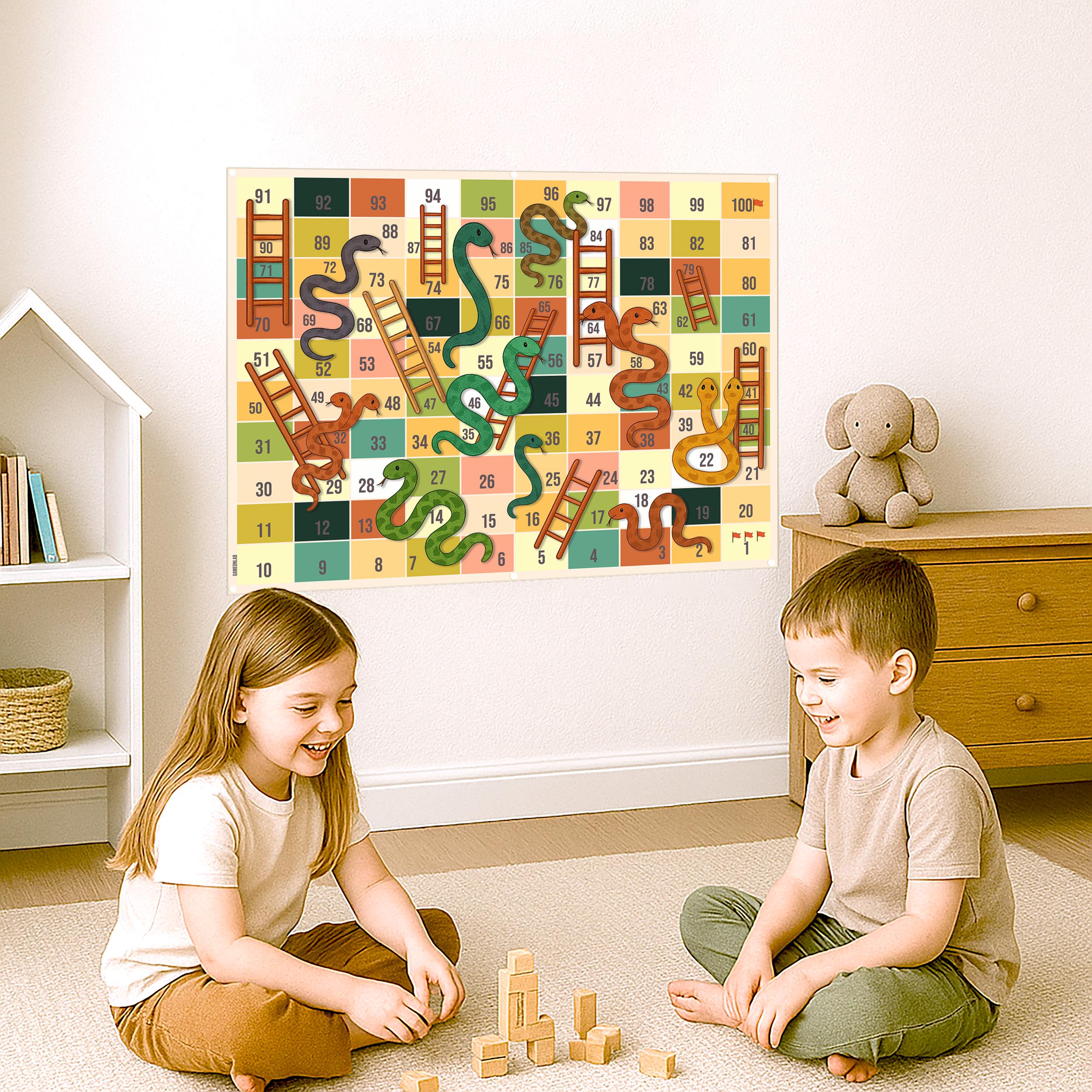 Magnetic Snakes and Ladders Wall Game: Kids Room Decor - Etsy